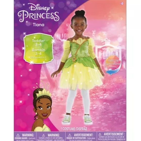 Costumes | New Girls Lightup Tiana Costume Disney The Princess And The ...